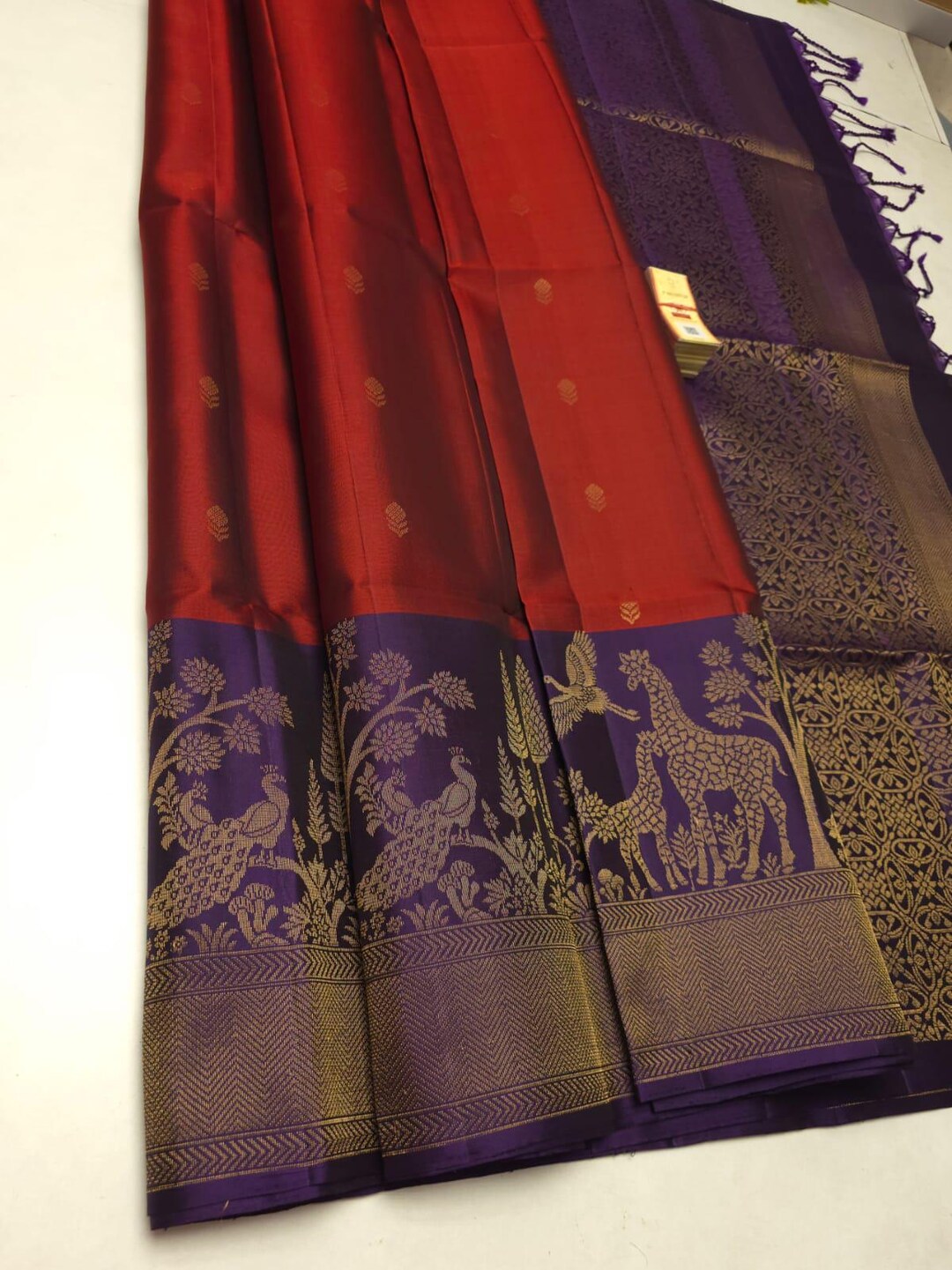 EXCLUSIVE PALLAKU TURNING Border Design Pure Handloom Soft Silk Saree ...