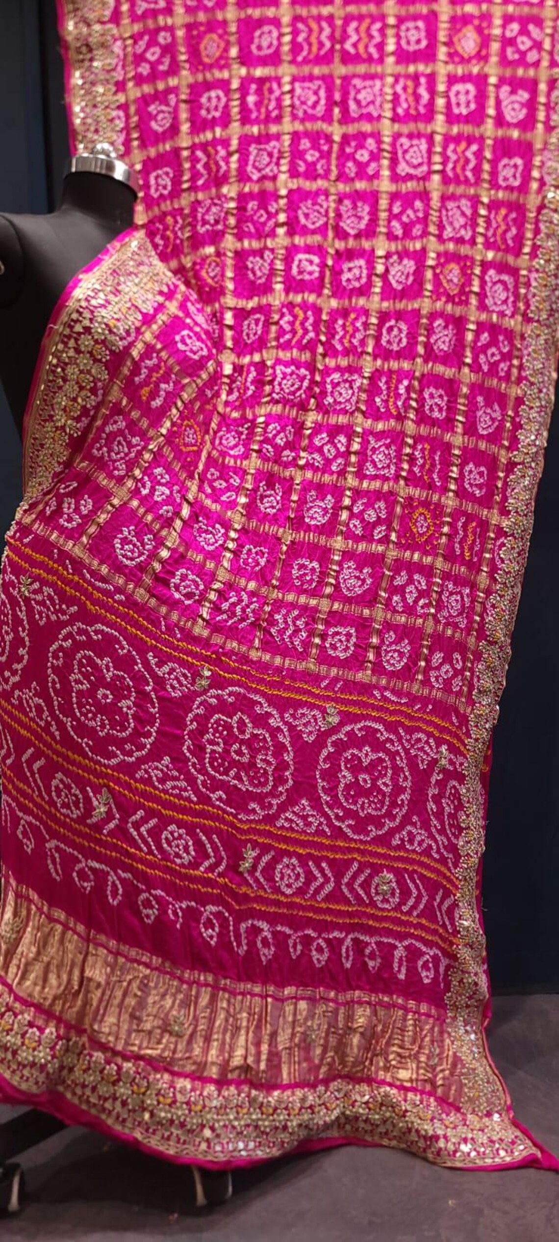 Pure Gaji Silk Gharchola Saree With Gottapatti Hand Work Designer ...