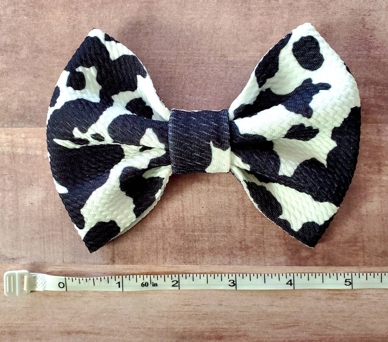 Cow Print Hair Bow, Baby Cow Print Headband, Cow Hair Clip, Cow Fabric ...