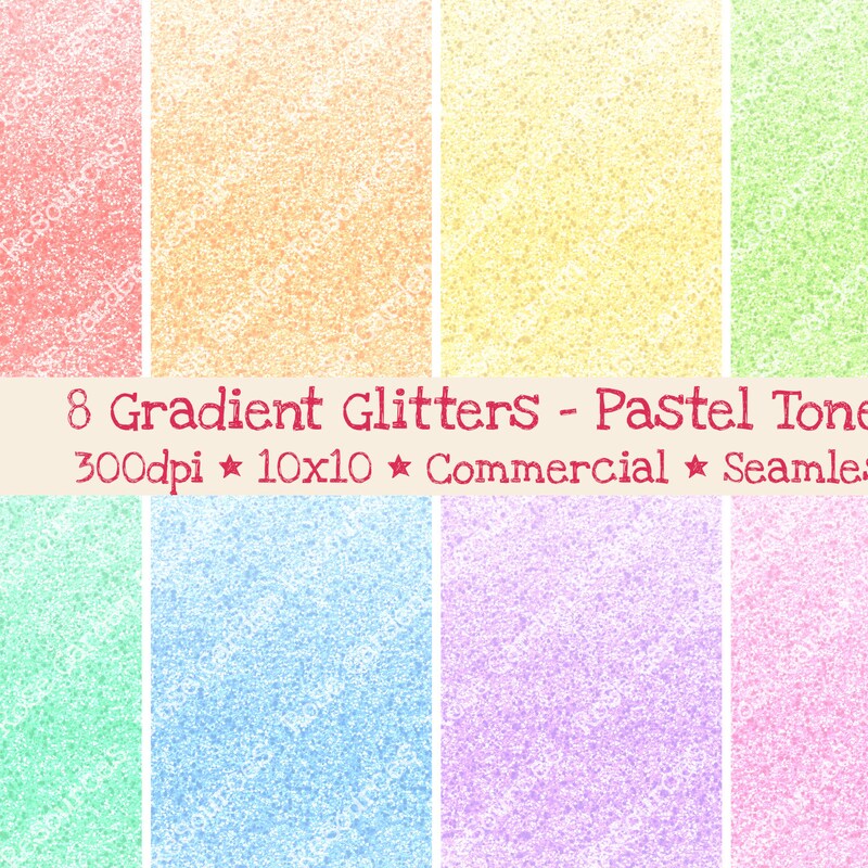 Pastel Glitter - Etsy