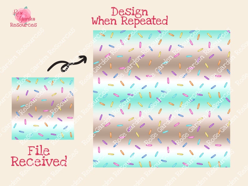 8 Scattered Sprinkles Ice Cream Flavors Digital Seamless Paper Bundle ...