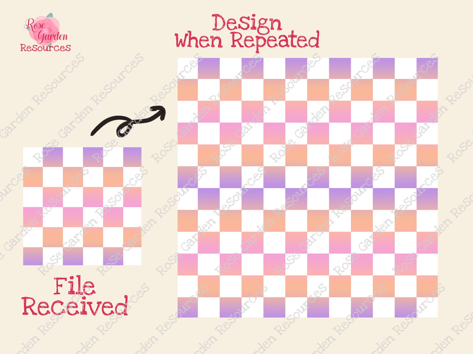 10 Gradient Checkers Pastel Set 1 Digital Seamless Paper Bundle ...