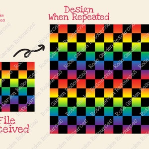 10 Gradient Checkers Standard Set 1 Digital Seamless Paper Bundle ...