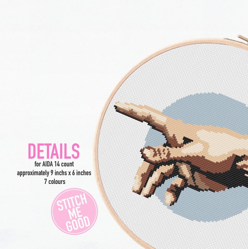 Creation of Adam Cross Stitch Pattern | Renaissance | Instant Digital ...