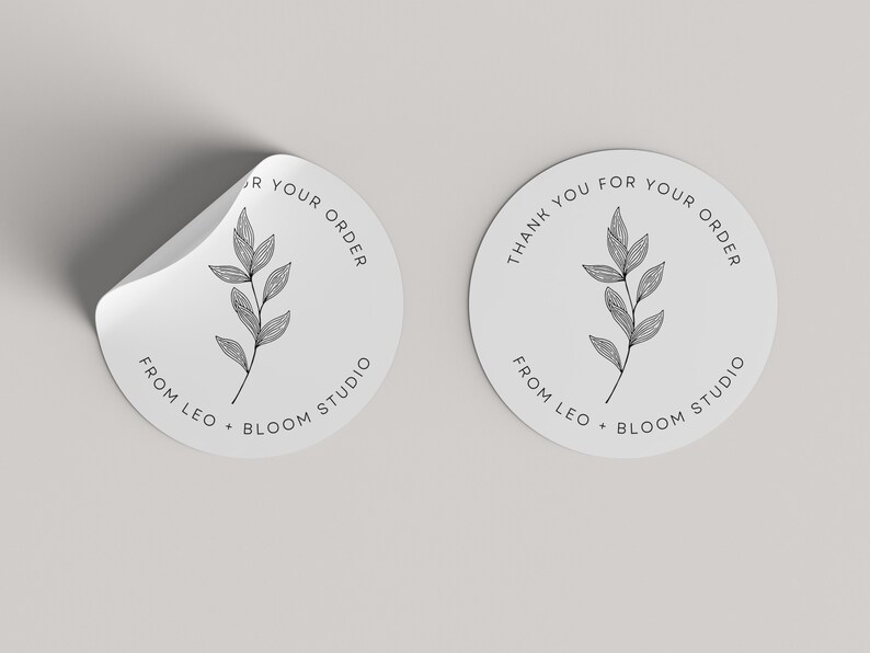 Thank You Sticker Template, Canva Template, Small Business Thank You ...