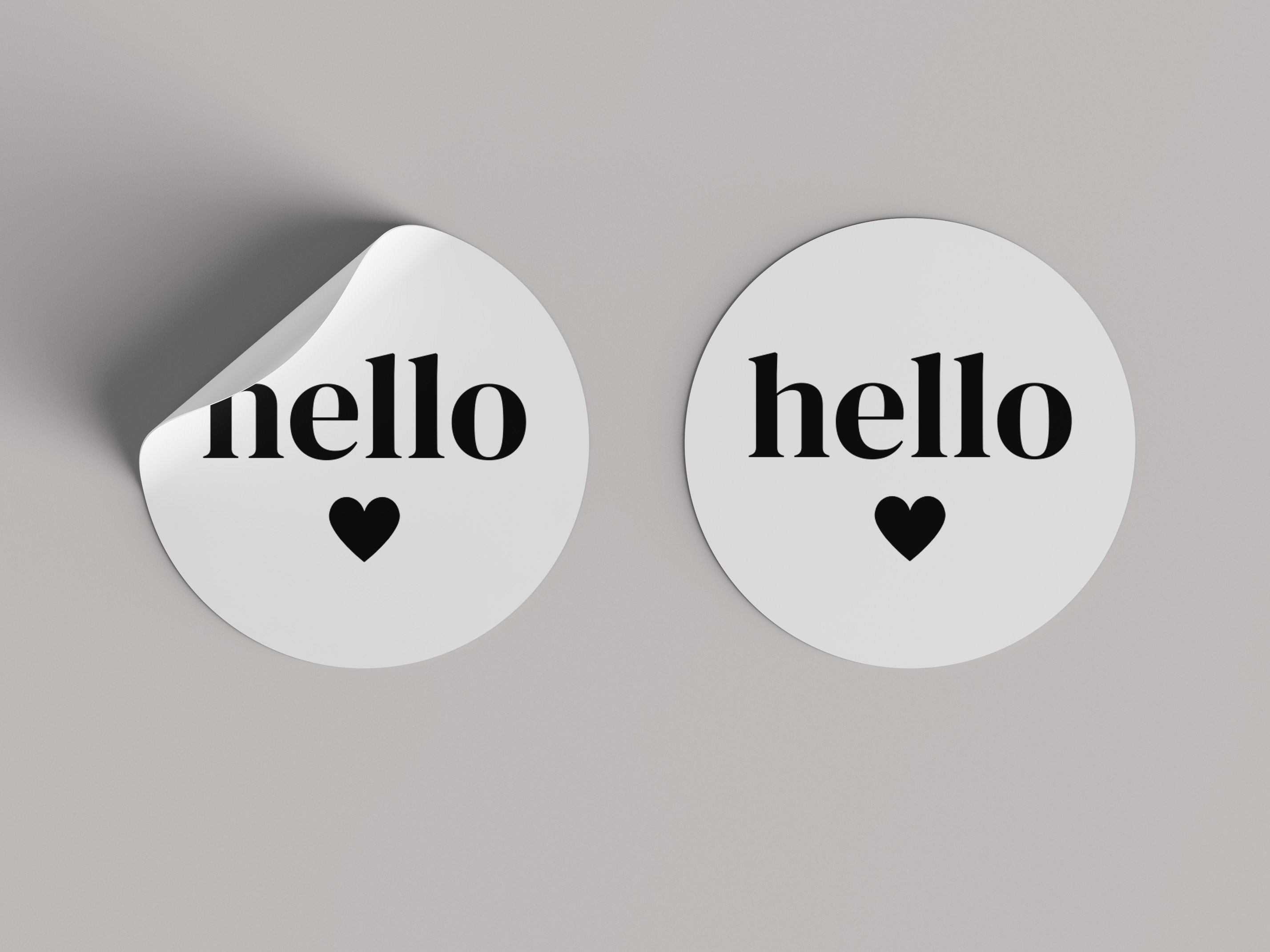 Hello Sticker Template, Canva Template, Hello Sticker, Small Business ...