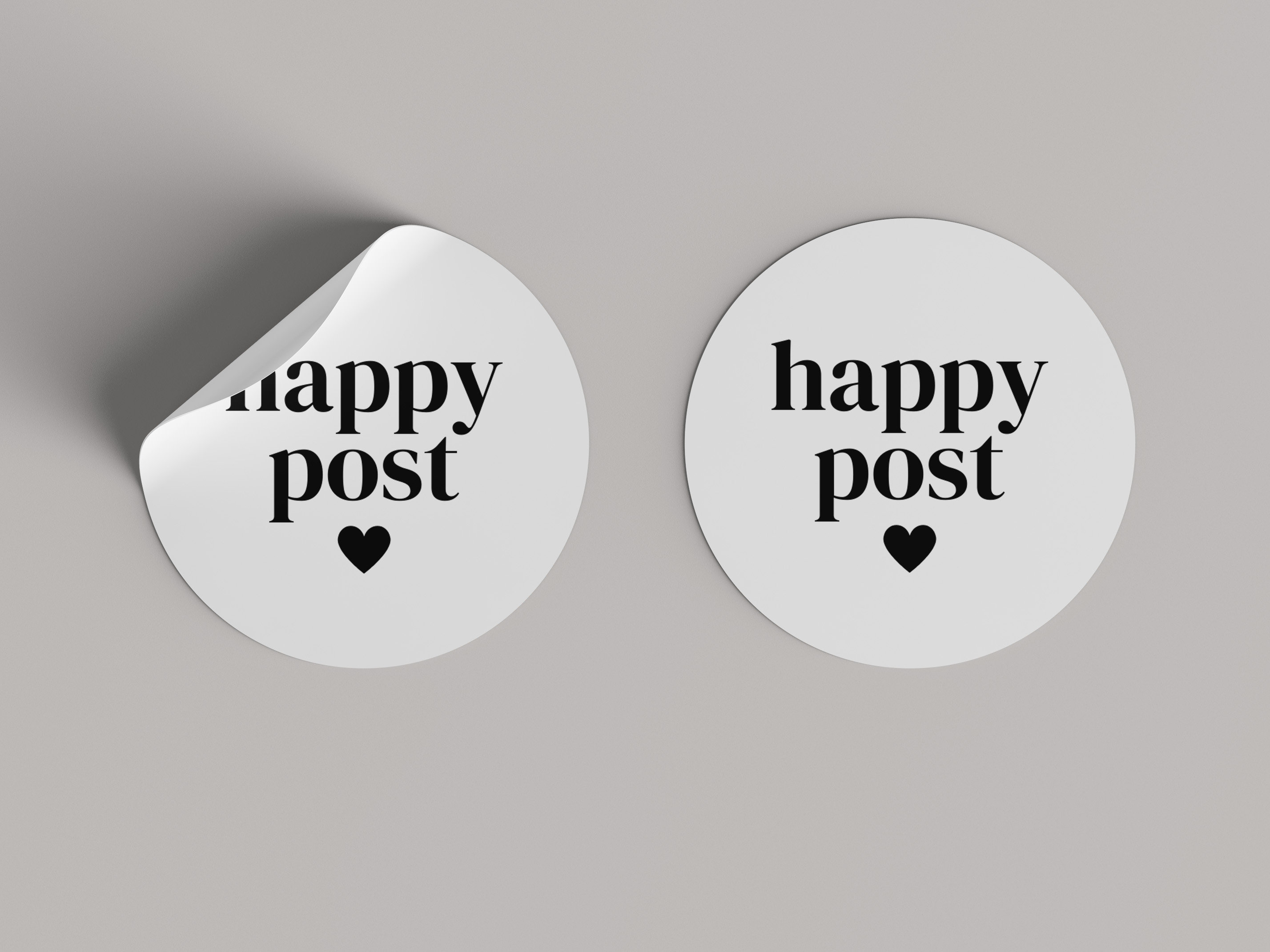 Happy Post Sticker Template Canva Template Happy Mail - Etsy
