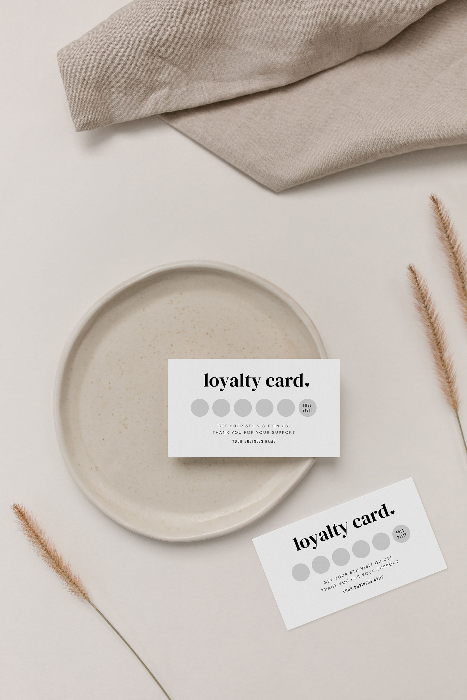 Loyalty Card Template, Canva Template, Rewards Card Printable, Modern ...
