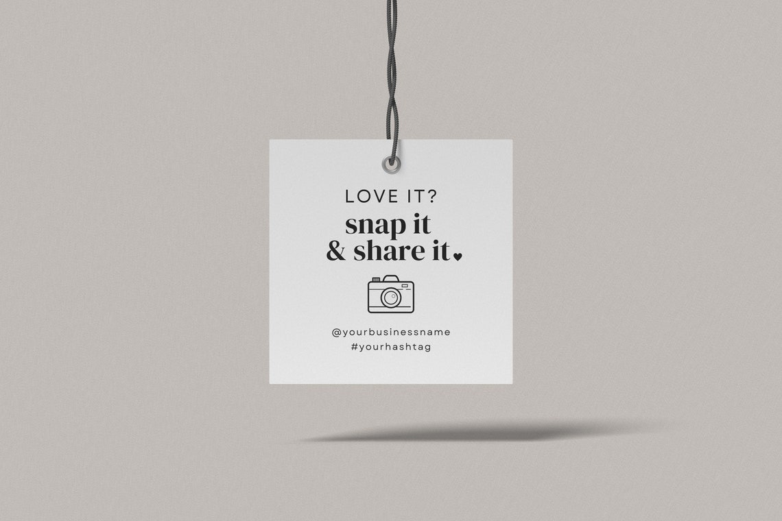 Snap and Share Template, Canva Template, Social Media Card, Packaging ...