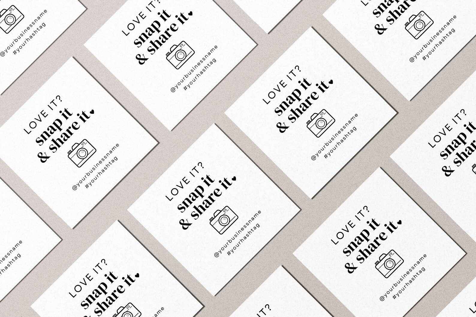 Snap and Share Template, Canva Template, Social Media Card, Packaging ...