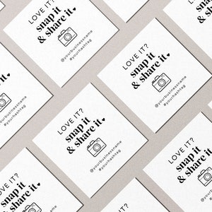 Snap and Share Template, Canva Template, Social Media Card, Packaging ...