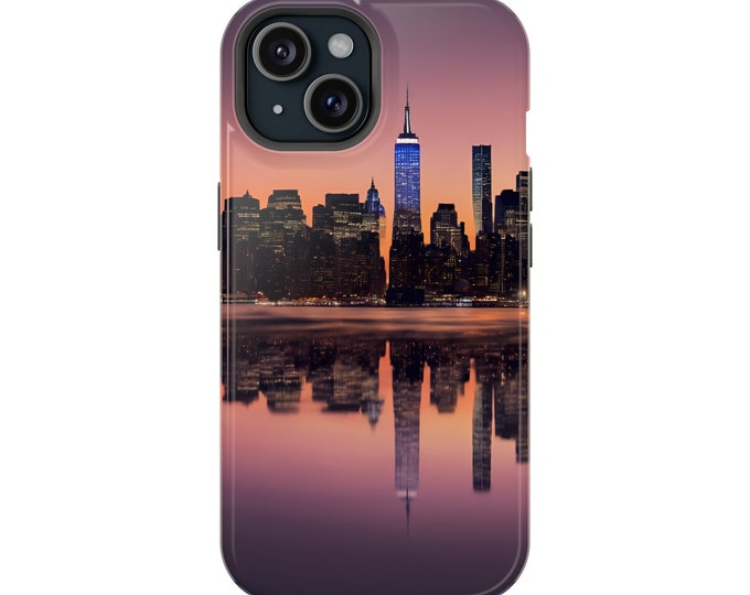 New York City Sunset Skyline Magsafe Tough Phone Case for iPhone 15 14 ...