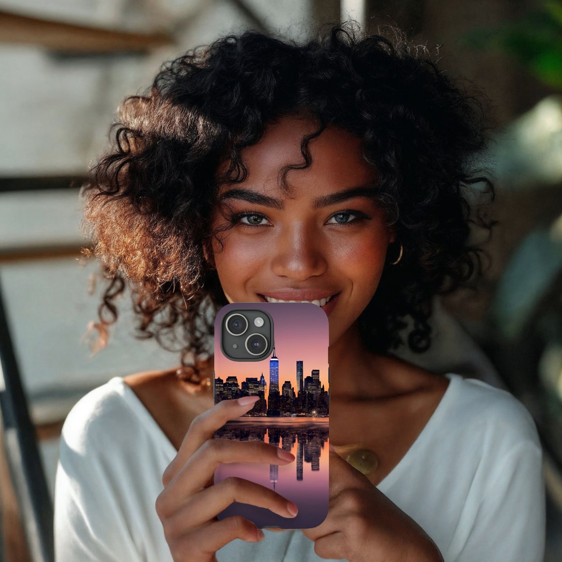 New York City Sunset Skyline Magsafe Tough Phone Case for iPhone 15 14 ...
