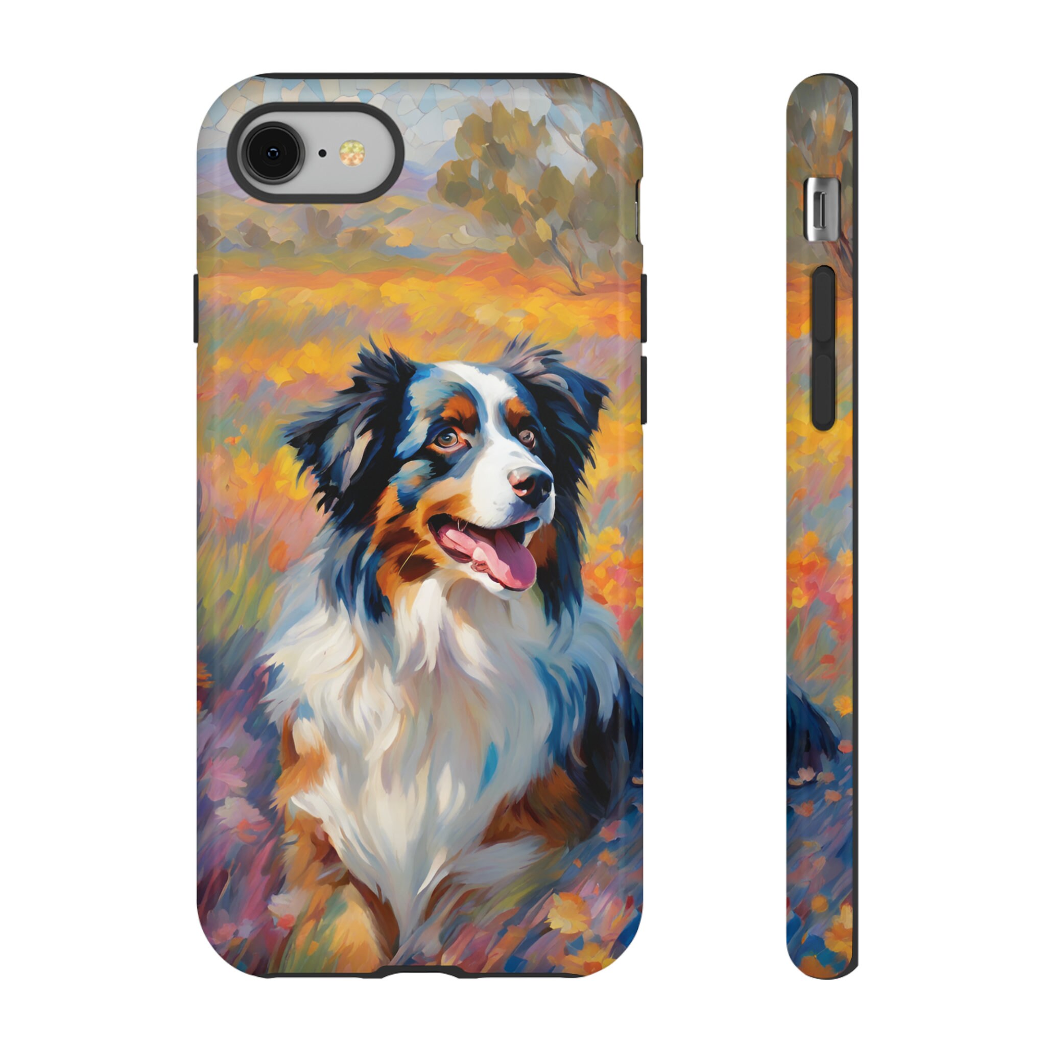Australian Shepherd Monet Inspired, Artful Tough Case for iPhone 15, 14 ...