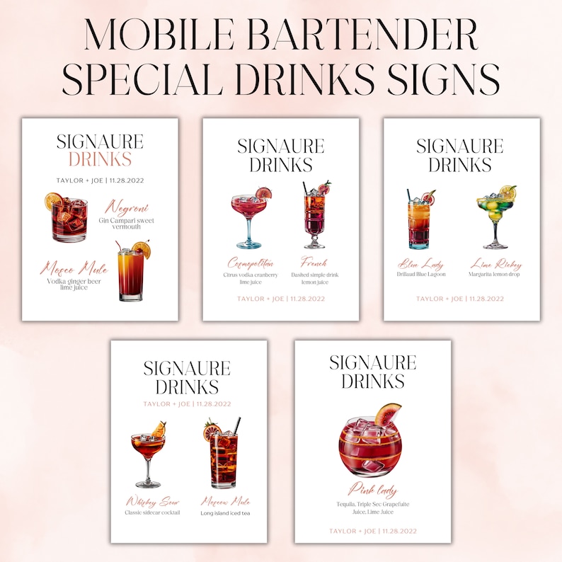 Mobile Bartender Bundle, Mobile Bar Contract, Bartender Contract ...