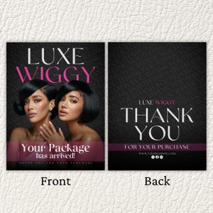 Wig Polymailers Bag Canva Template, Custom Lace Front Wig Packaging ...