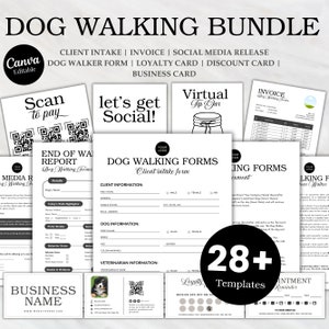 Dog Walking Service Client Intake Form Canva Template, Editable Dog ...