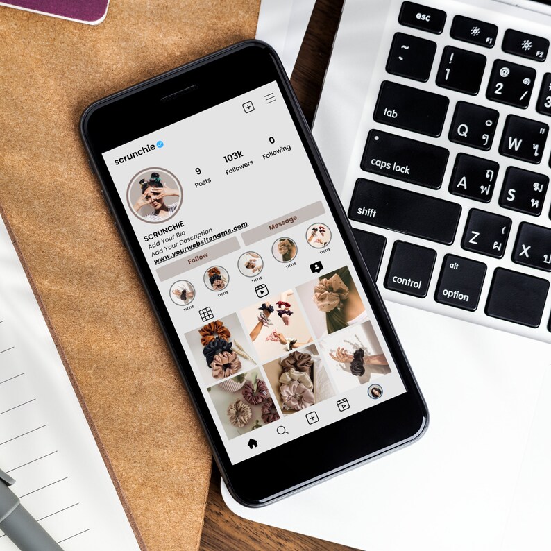 2026 Instagram Business Card, IG Business Card, Scrunchie IG Business ...