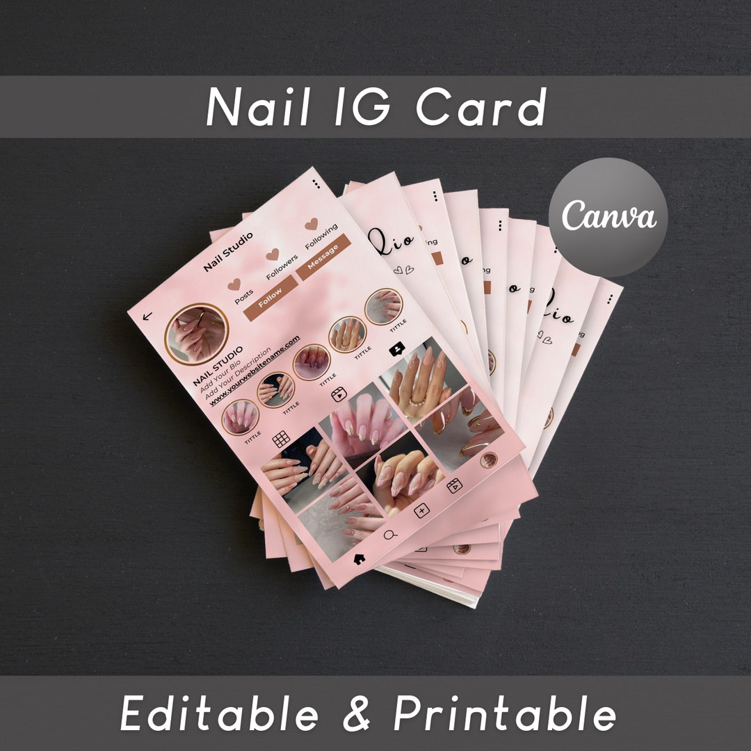 IG Business Card 2024, Instagram Business Card, DIY Business Cards ...