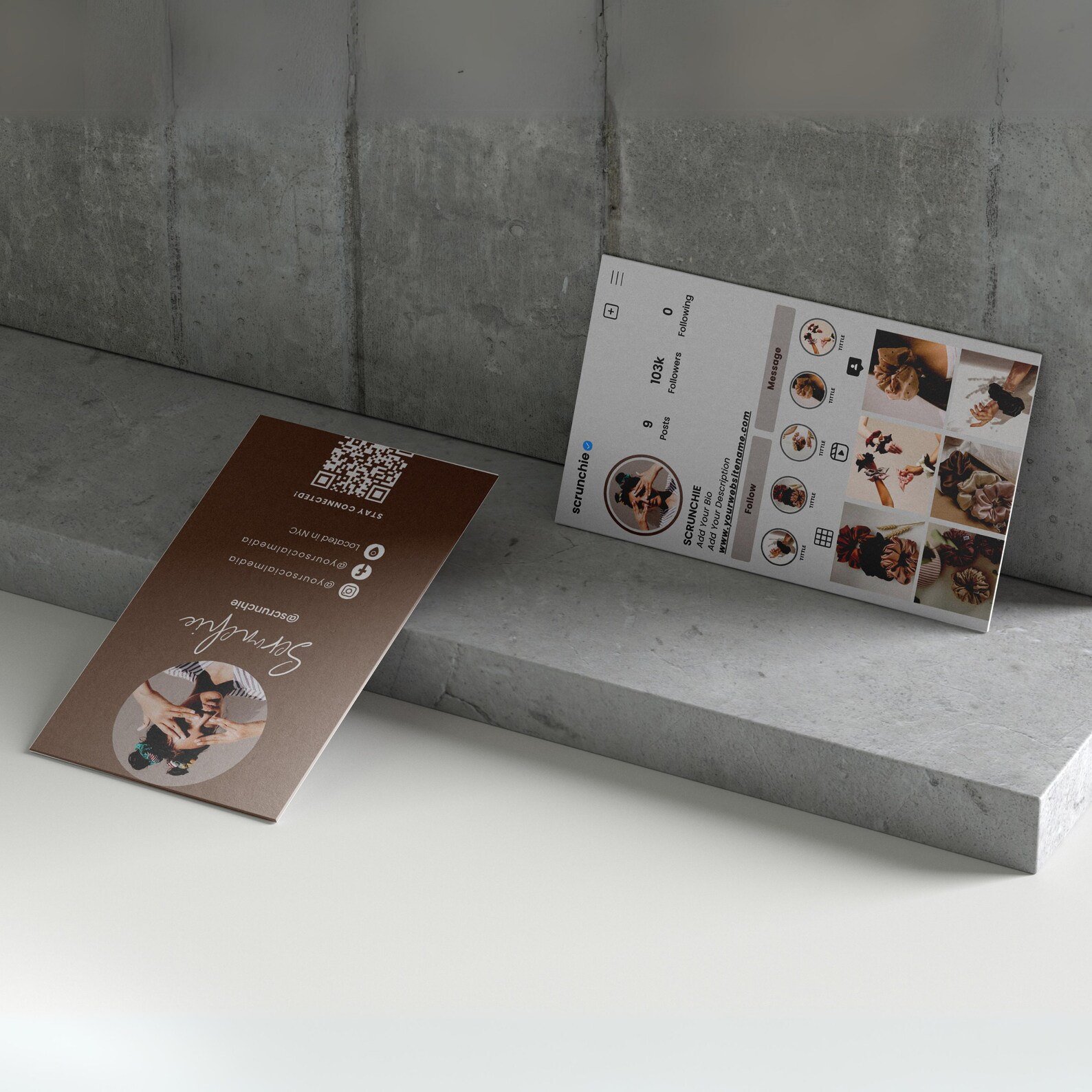 2026 Instagram Business Card, IG Business Card, Scrunchie IG Business ...