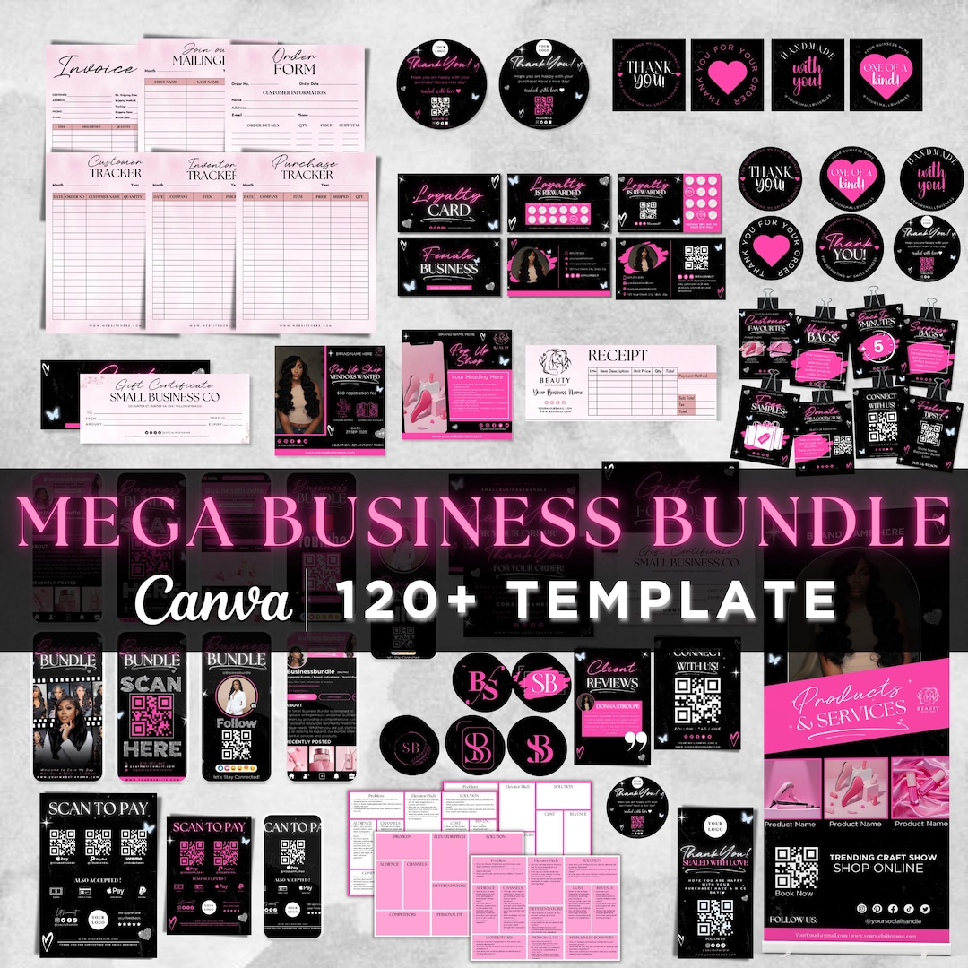 120+ Business Starter Kit, Small Business Craft Show Templates Bundle ...