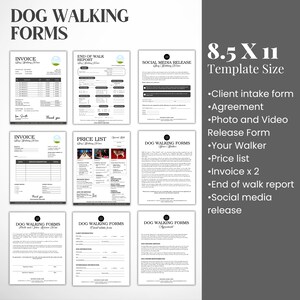 Dog Walking Service Client Intake Form Canva Template, Editable Dog ...