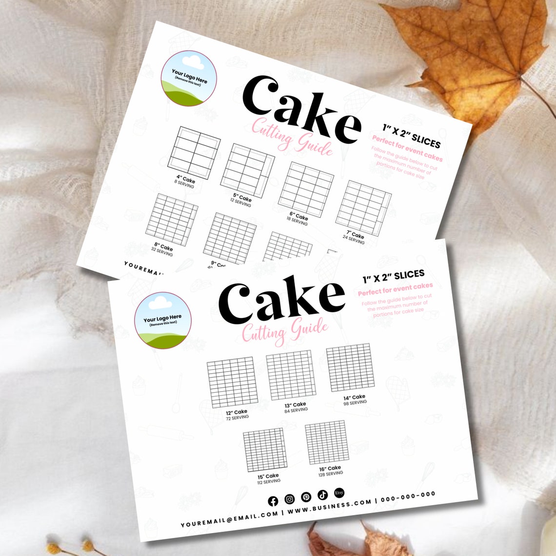 Cake Cutting Guide, Printable Cake Cutting Set Instruction Card, Cake ...