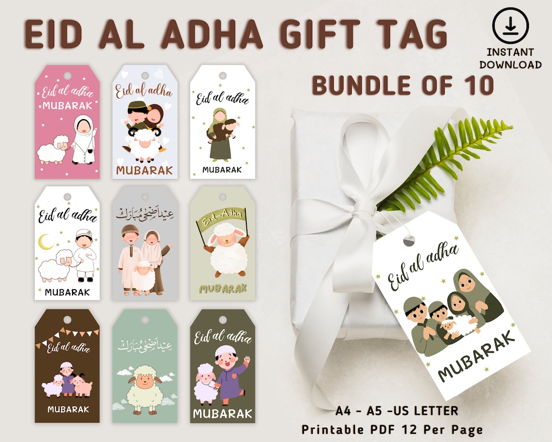 EID Gift Tags - Editable and Printable Unique Eid Gift Tags - Printable ...