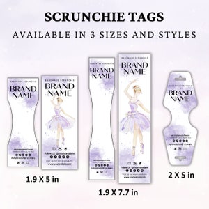 Scrunchie Tag, Scrunchie Tag Template, Scrunchie Business Bundle ...