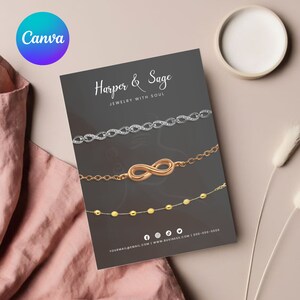 Bracelet Display Card, Bracelet Card for Display Jewelry, Jewelry ...