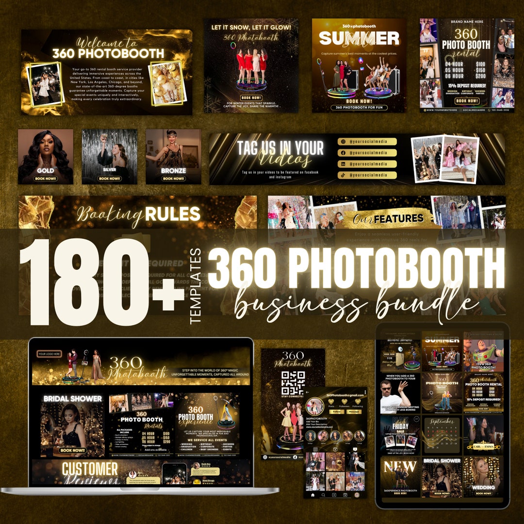 360 Photo Booth Business Bundle, Acuity Scheduling Templates, 360 ...