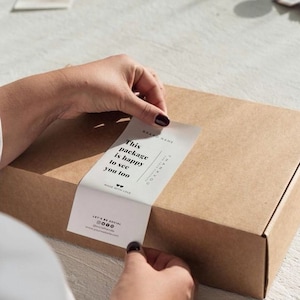 Box Seal Sticker, Packaging Stickers, Packaging Labels, Custom ...