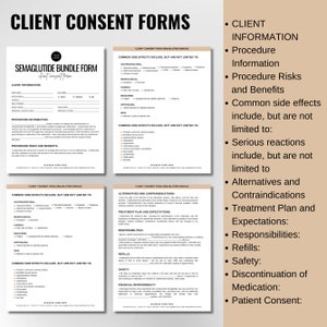 Editable Semaglutide Forms Bundle, Weight Loss Business Templates ...