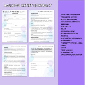 Balloon Garland Artist Business, Balloon Price List, Balloon Contracts ...