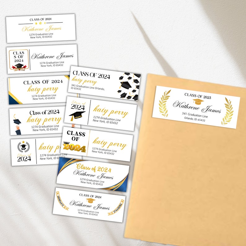 10 Graduation Labels Template, Graduation Return Address Labels ...