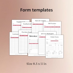 Craft Show Bundle, Order Form Template, Craft Fair Template, Small ...