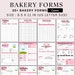 Printable Bakery Business Forms: Cake, Cookie Order Templates (canva ...