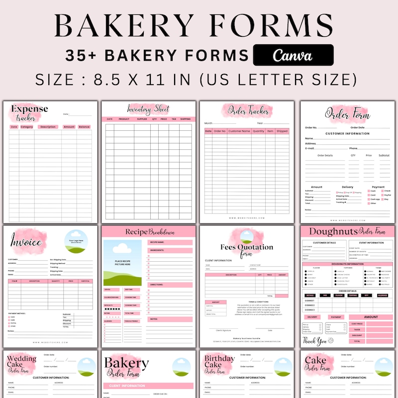 Bakery Order Form - Etsy