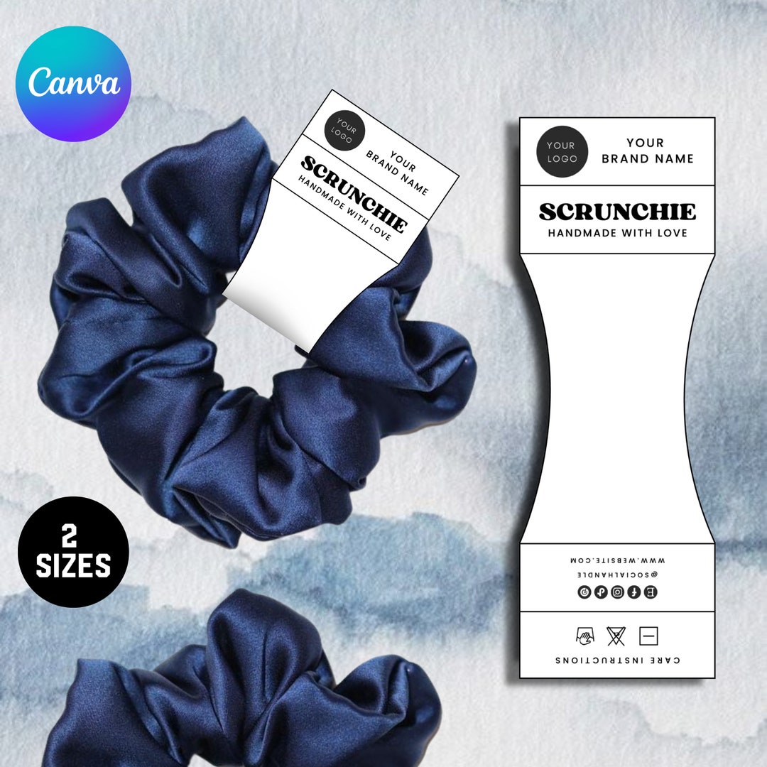 Scrunchie Tag, Scrunchie Tag Template, Scrunchie Tag Svg, Scrunchie ...
