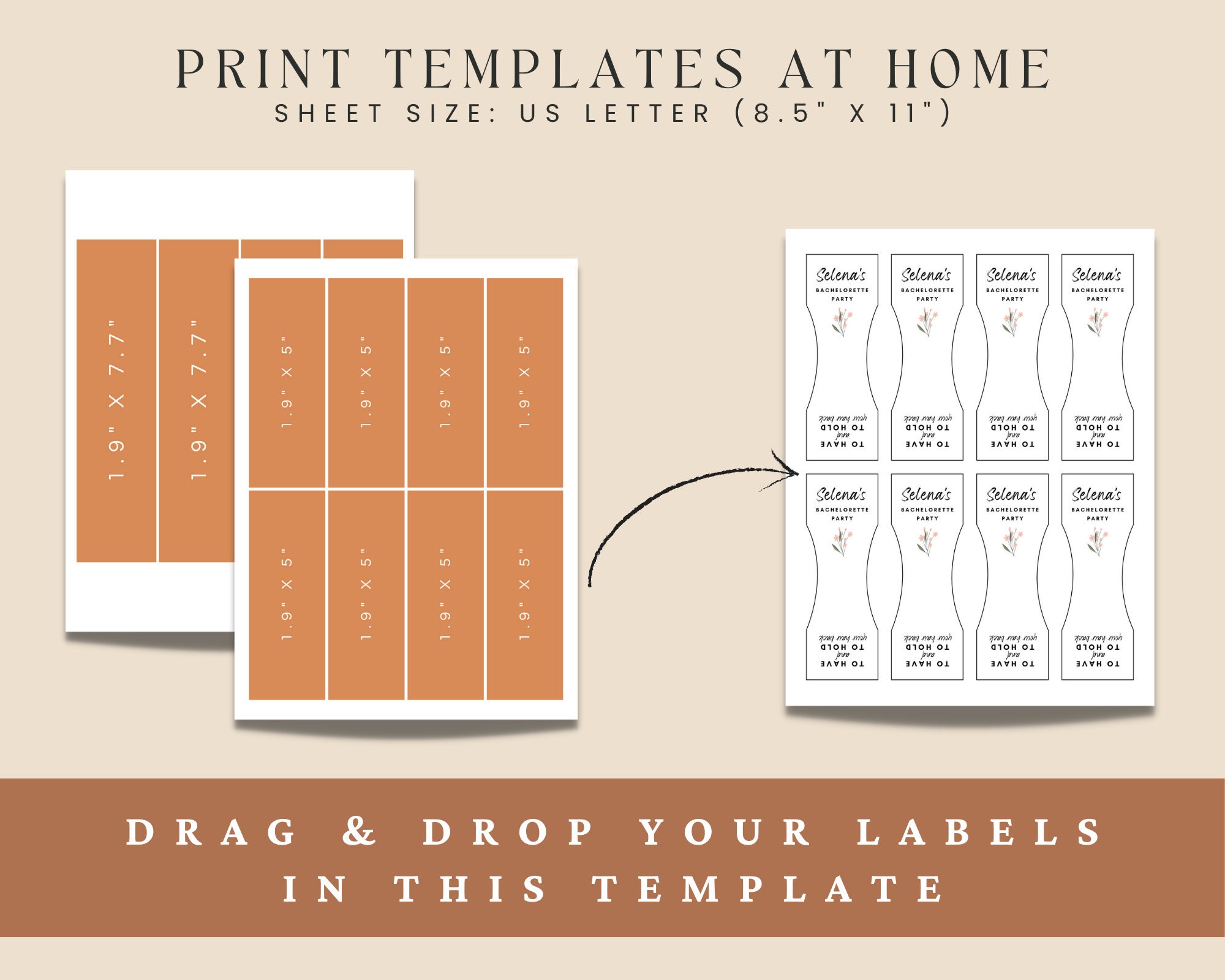 Printable Scrunchie Hang Tags Editable Scrunchie Tag - Etsy