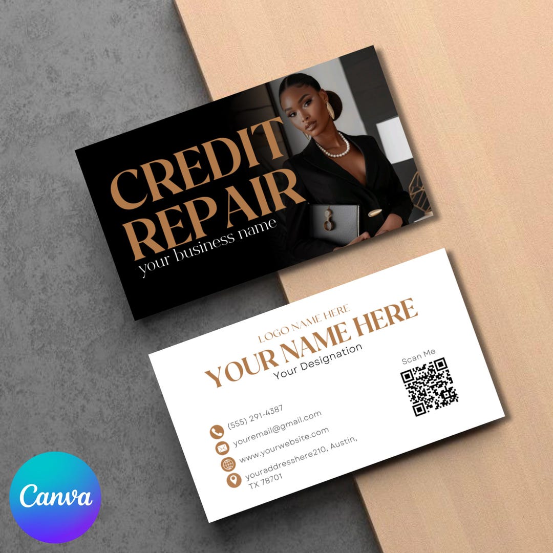 Credit Repair Business Card. Credit Repair Marketing, Professional ...