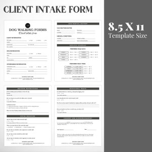 Dog Walking Service Client Intake Form Canva Template, Editable Dog ...