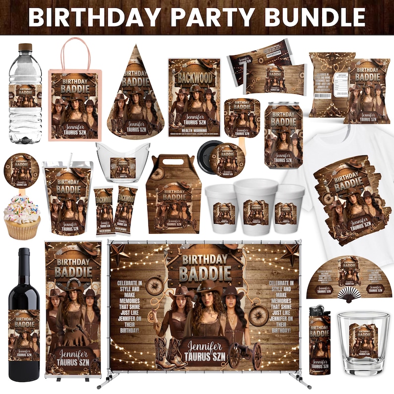Adult Birthday Party Templates, Canva Birthday Party Bundle, Shot Glass ...