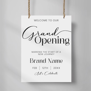 Grand Opening Welcome Sign, Grand Opening Party Sign, Opening Soon Sign ...