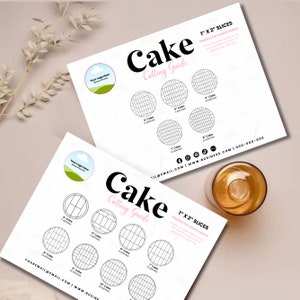 Cake Cutting Guide, Printable Cake Cutting Set Instruction Card, Cake ...