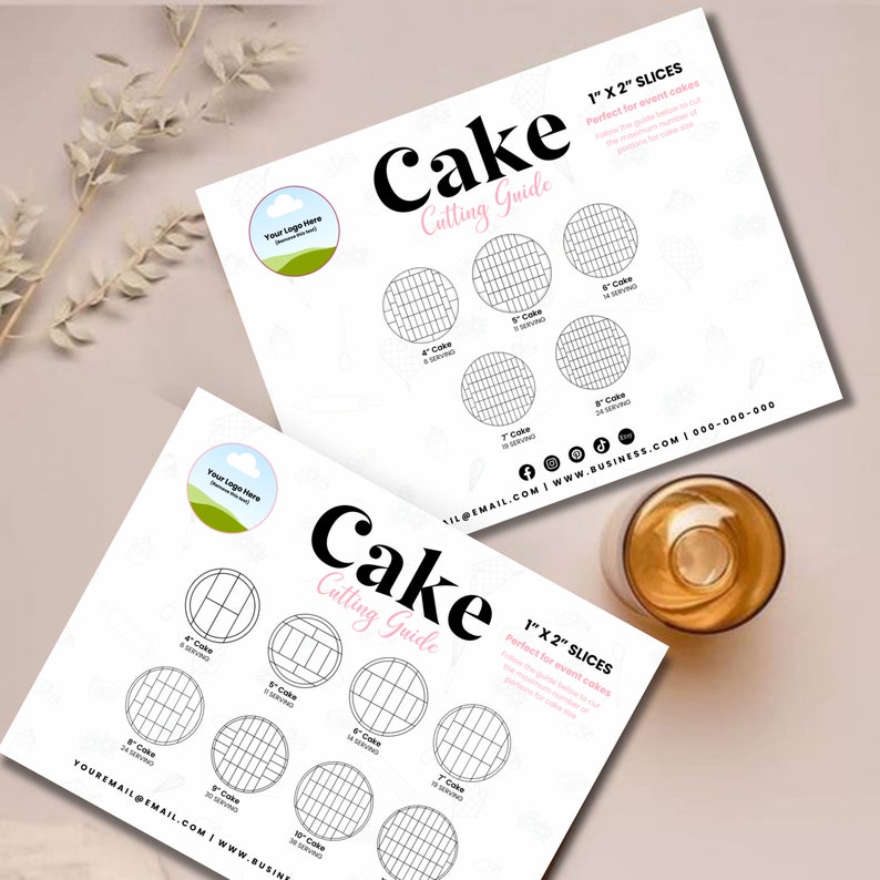 Cake Cutting Guide, Printable Cake Cutting Set Instruction Card, Cake ...