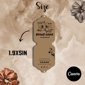 Printable Scrunchie Hang Tags, Editable Scrunchie Tag, Customizable Tag ...