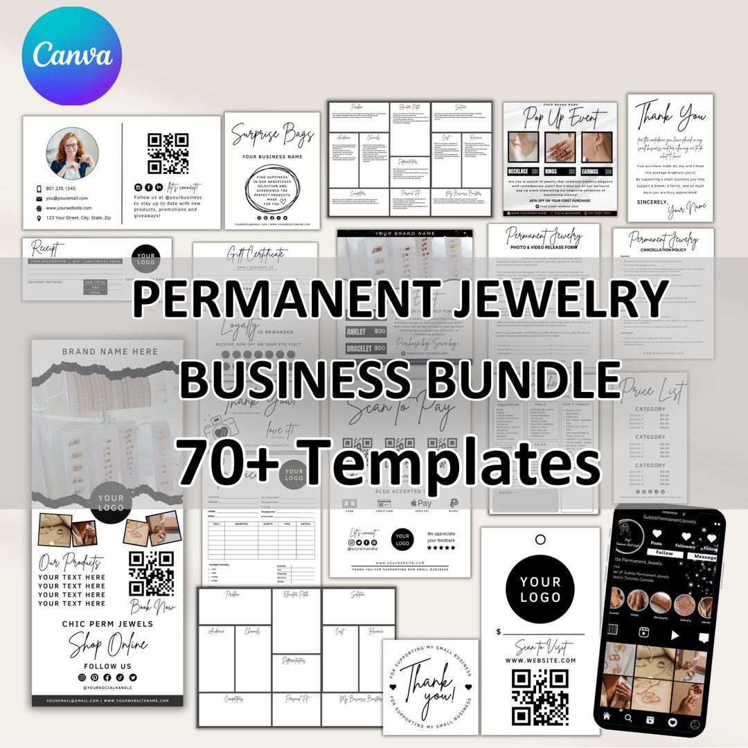 Permanent Jewelry Consent Forms Bundle, Permanent Jewelry Business ...