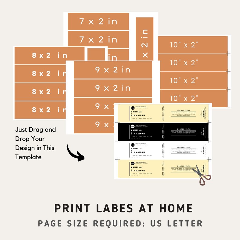 Editable Soap Label Template: Modern DIY Wrappers (canva) - Etsy Canada