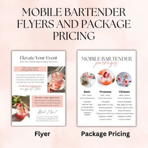 Mobile Bar Bundle, Mobile Bar Contract, Mobile Bartending Templates ...